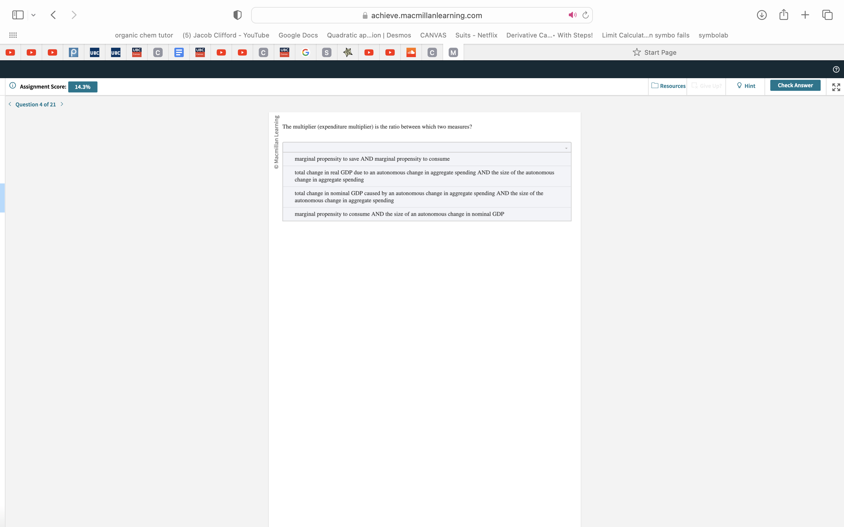 Solved marginal propensity to save AND marginal propensity | Chegg.com