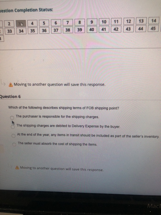 Solved Moving to another question will save this response | Chegg.com