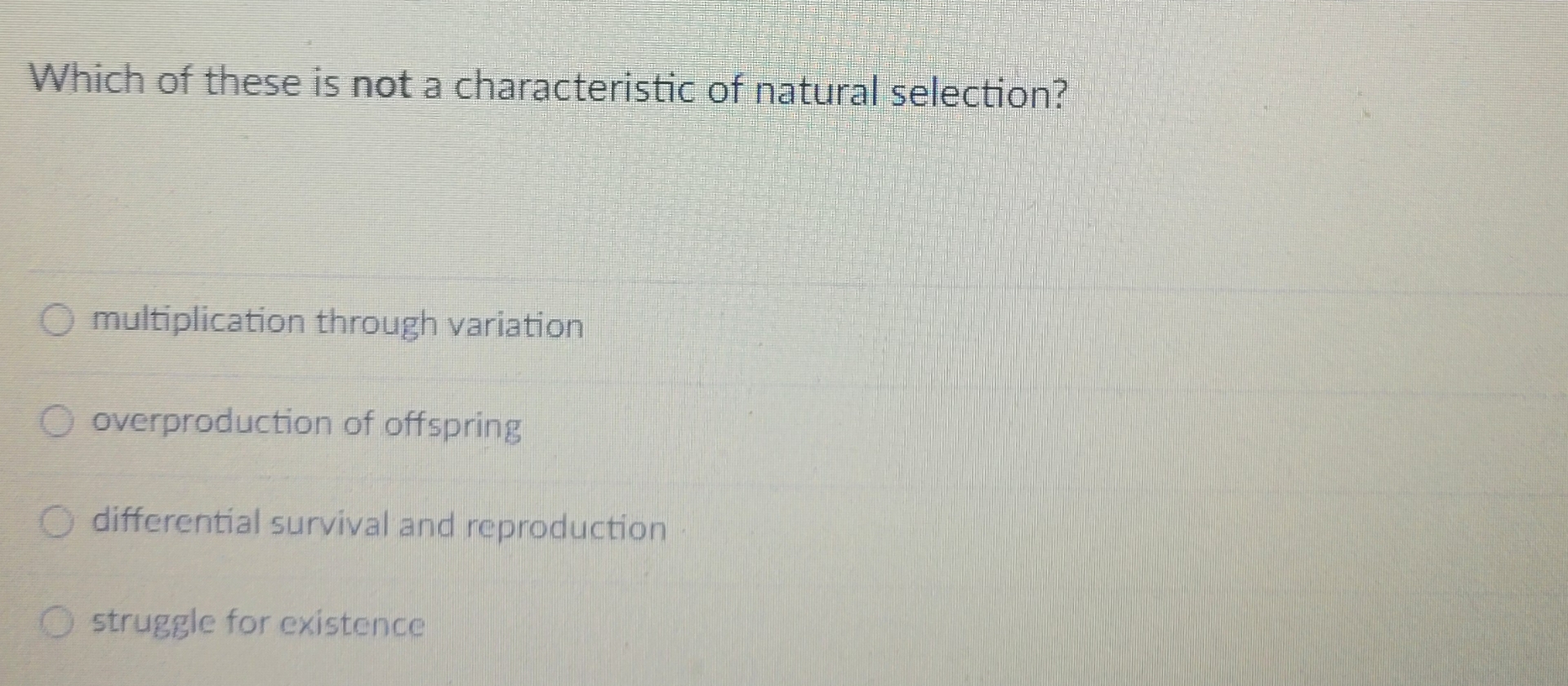 Solved Which of these is not a characteristic of natural | Chegg.com