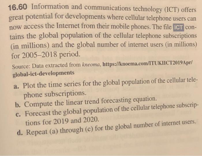 16 60 Information And Communications Technology Ict
