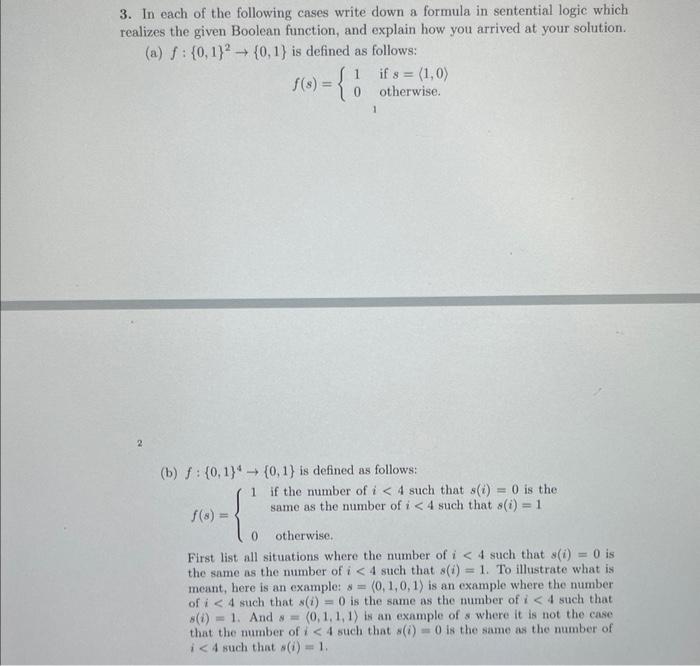 Solved 3. In each of the following cases write down a | Chegg.com