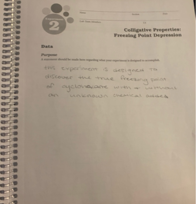 2 Colligative Properties Freezing Point Depression | Chegg.com