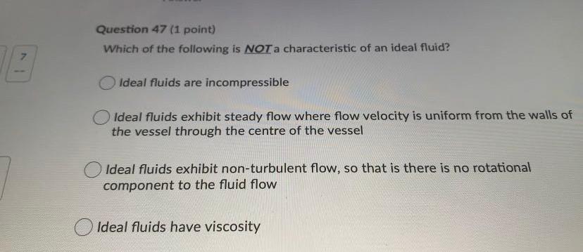 Solved Question 47 (1 point) Which of the following is NOT a | Chegg.com
