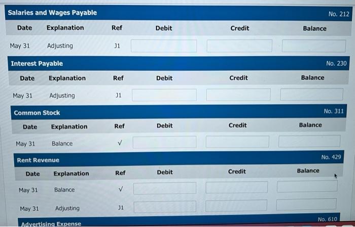 Solved Advertising Expense No. 610 | Chegg.com