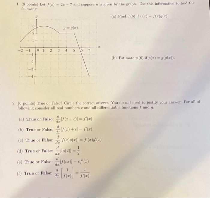 Solved 1. (8 points) Let f(x)=2x−7 and suppose g is given by | Chegg.com Solved 1. (8 points) Let f(x)=2x−7 and suppose g is given by | Chegg.com