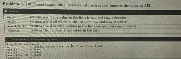Solved Problem 3. (10 Points) Implement a library called | Chegg.com