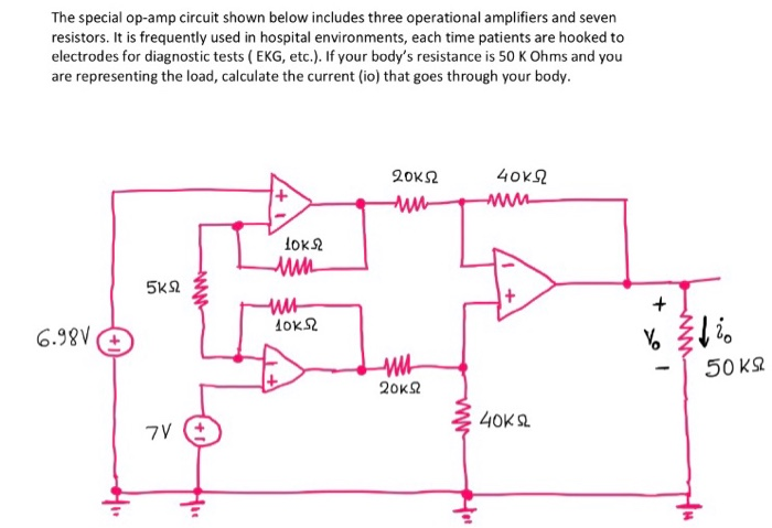 Solved The special op-amp circuit shown below includes three | Chegg.com