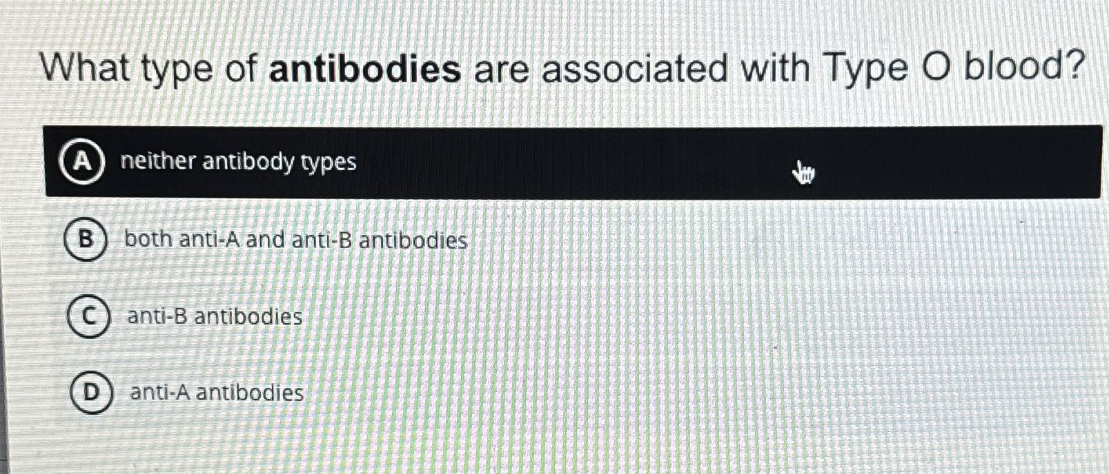 Solved What type of antibodies are associated with Type O | Chegg.com