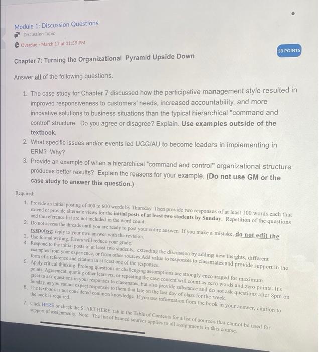Solved Module 1: Discussion Questions Discussion Topic | Chegg.com