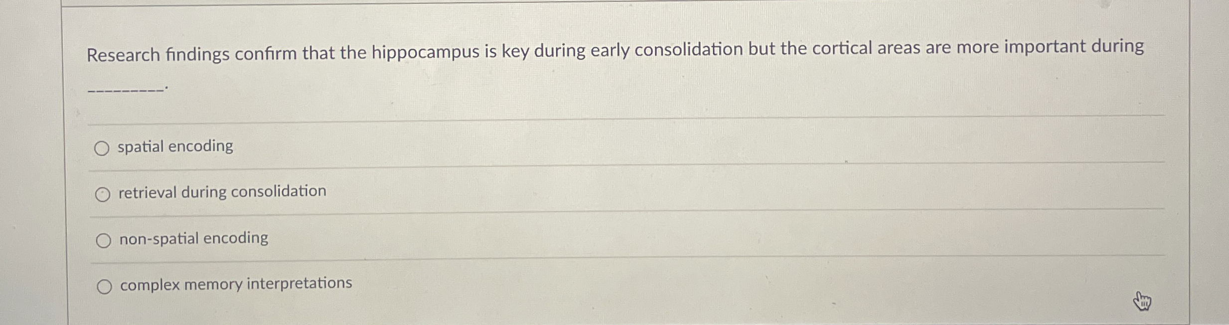 Solved Research findings confirm that the hippocampus is key | Chegg.com