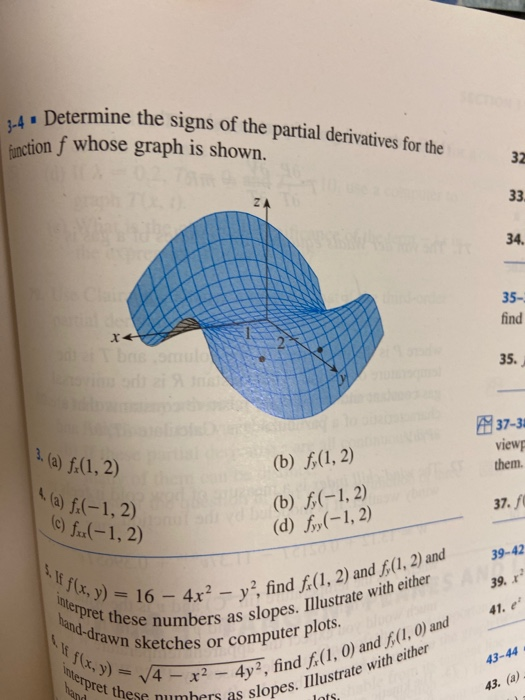 Solved 3-4. Determine the signs of the partial derivatives | Chegg.com