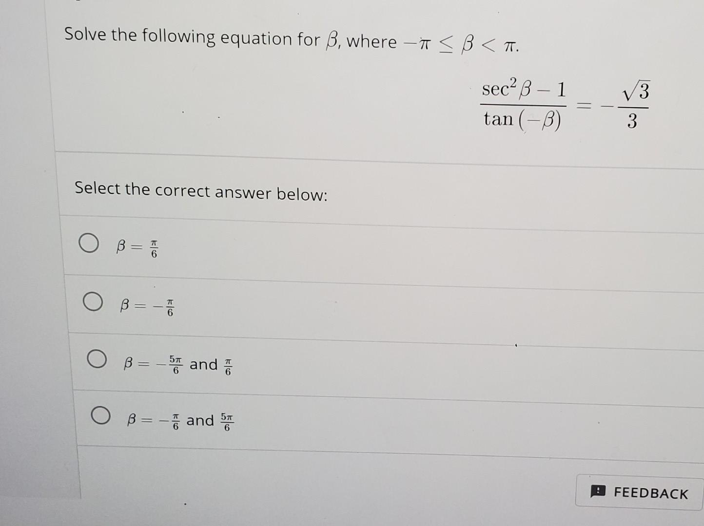 Solved Solve the following equation for B, where - i | Chegg.com