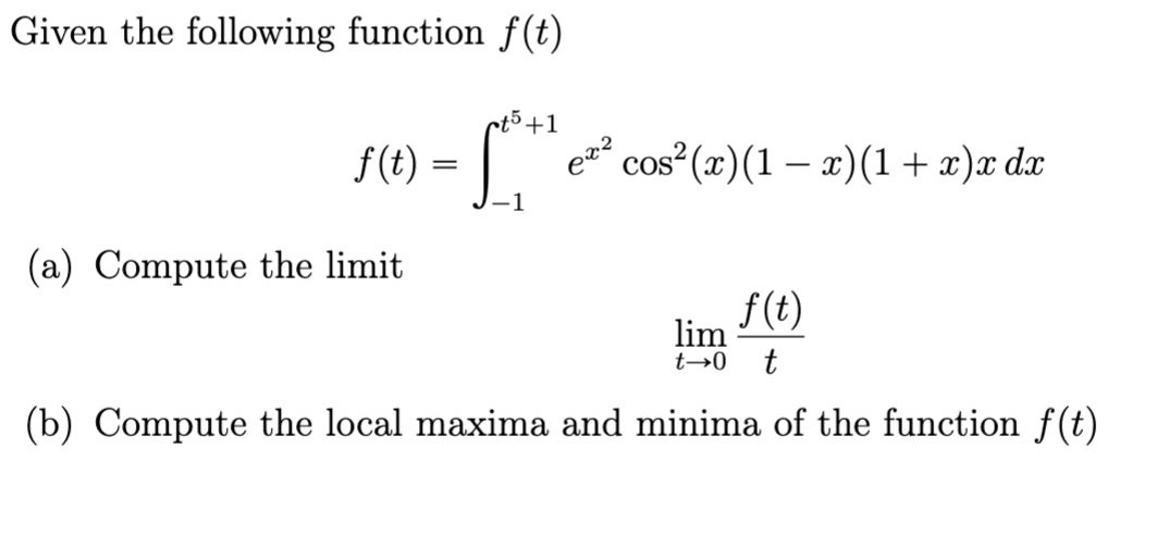 Solved Given the following function | Chegg.com