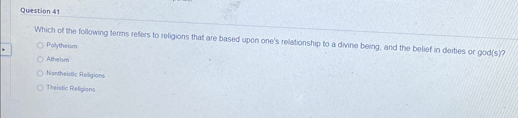 Solved Question 41Which of the following terms refers to | Chegg.com