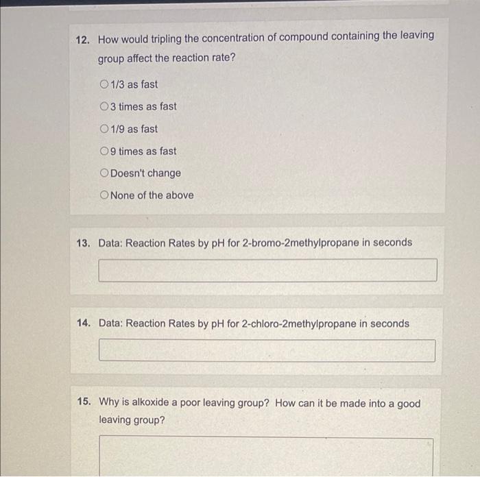 Solved 12. How would tripling the concentration of compound | Chegg.com