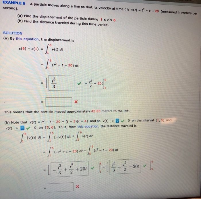 Solved EXAMPLE 6 A particle moves along a line so that its | Chegg.com