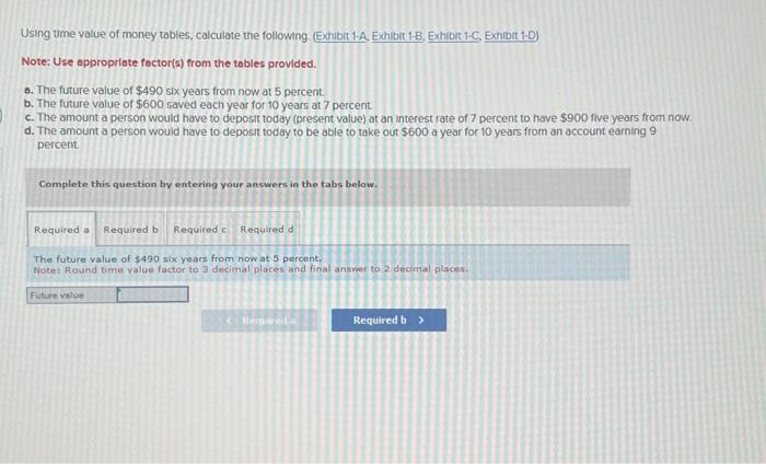 Using ume value of money tables, calculate the | Chegg.com