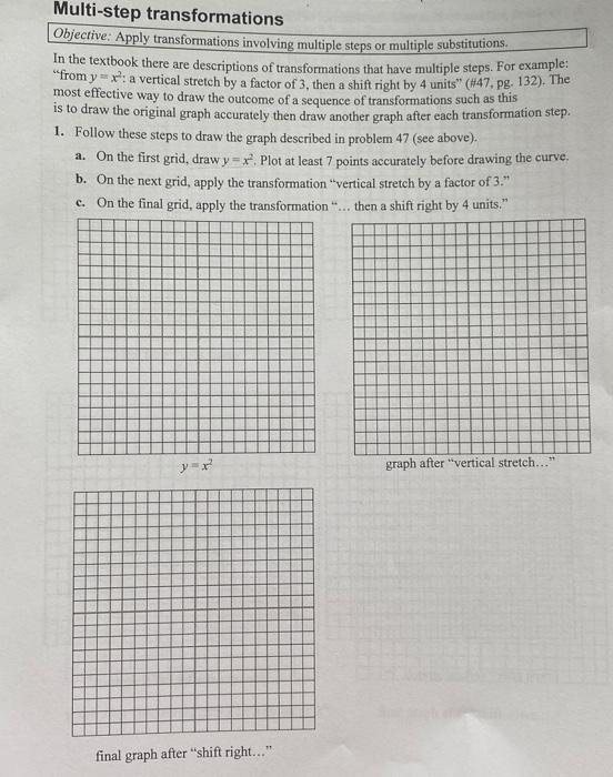 Solved Multi-step transformations Objective: Apply | Chegg.com