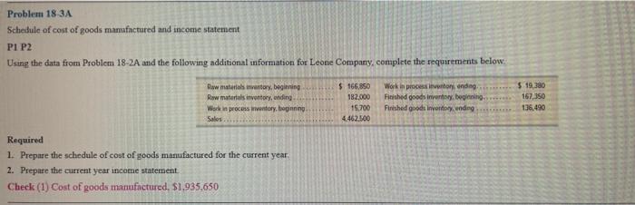 Problem 18-2A Classifying costs c2 The following year | Chegg.com