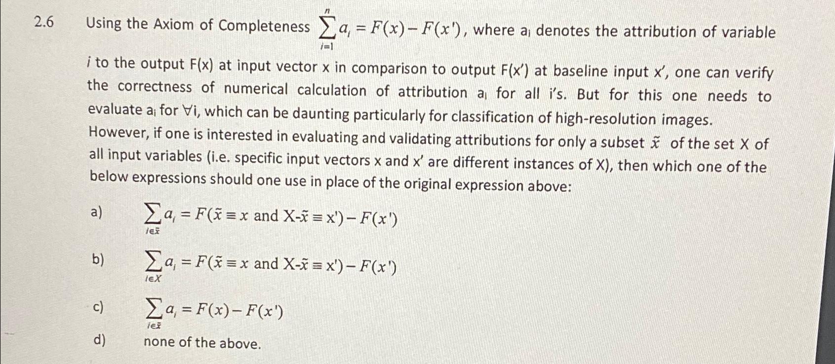 2.6 ﻿Using the Axiom of Completeness | Chegg.com