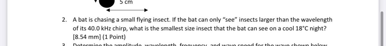 High Quality SOLUTION A bat is chasing a small flying insect. If the ...