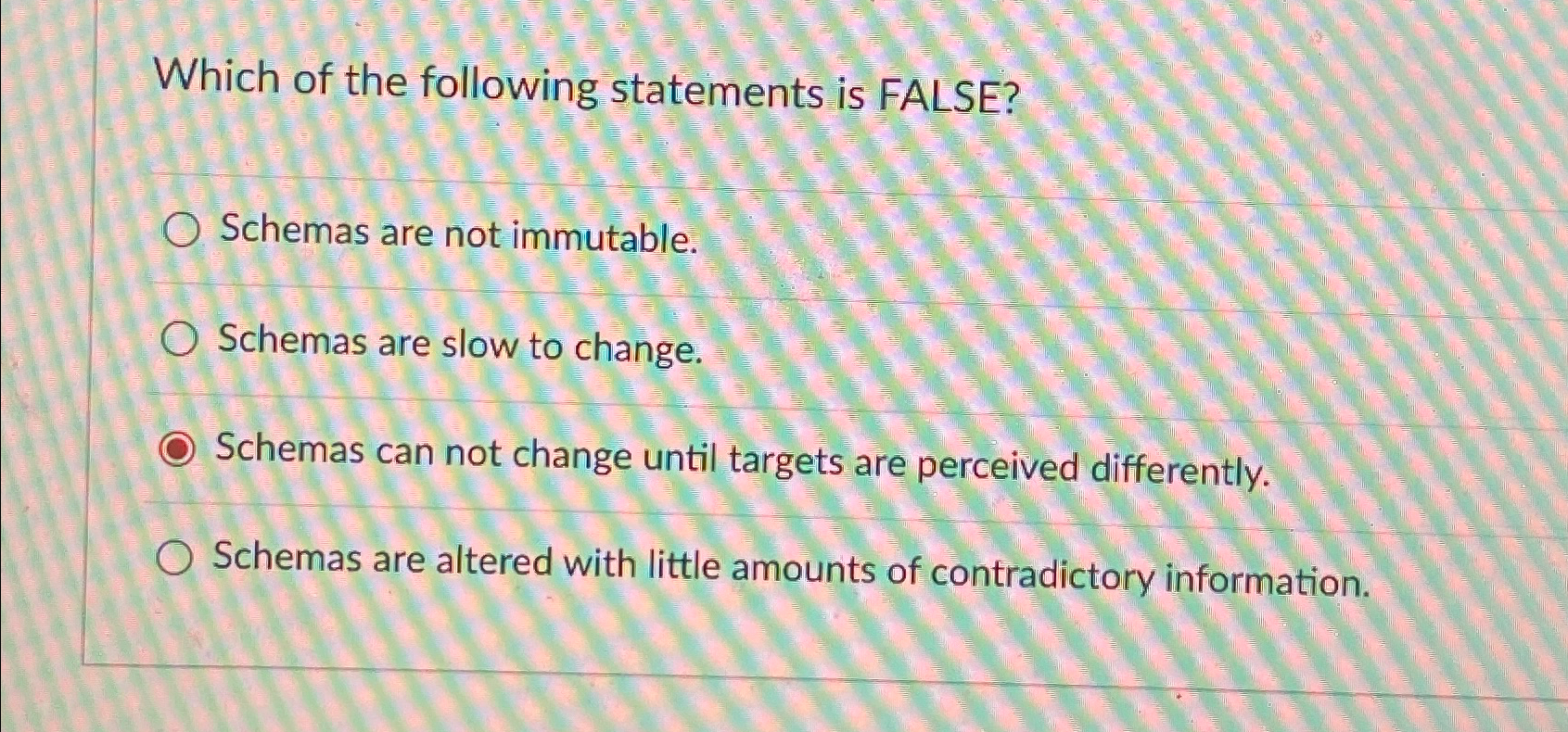 Solved Which of the following statements is FALSE?Schemas | Chegg.com Solved Which of the following statements is FALSE?Schemas | Chegg.com
