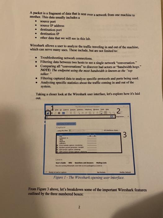 Wireshark Assignment 1. Overview Wireshark is an open | Chegg.com