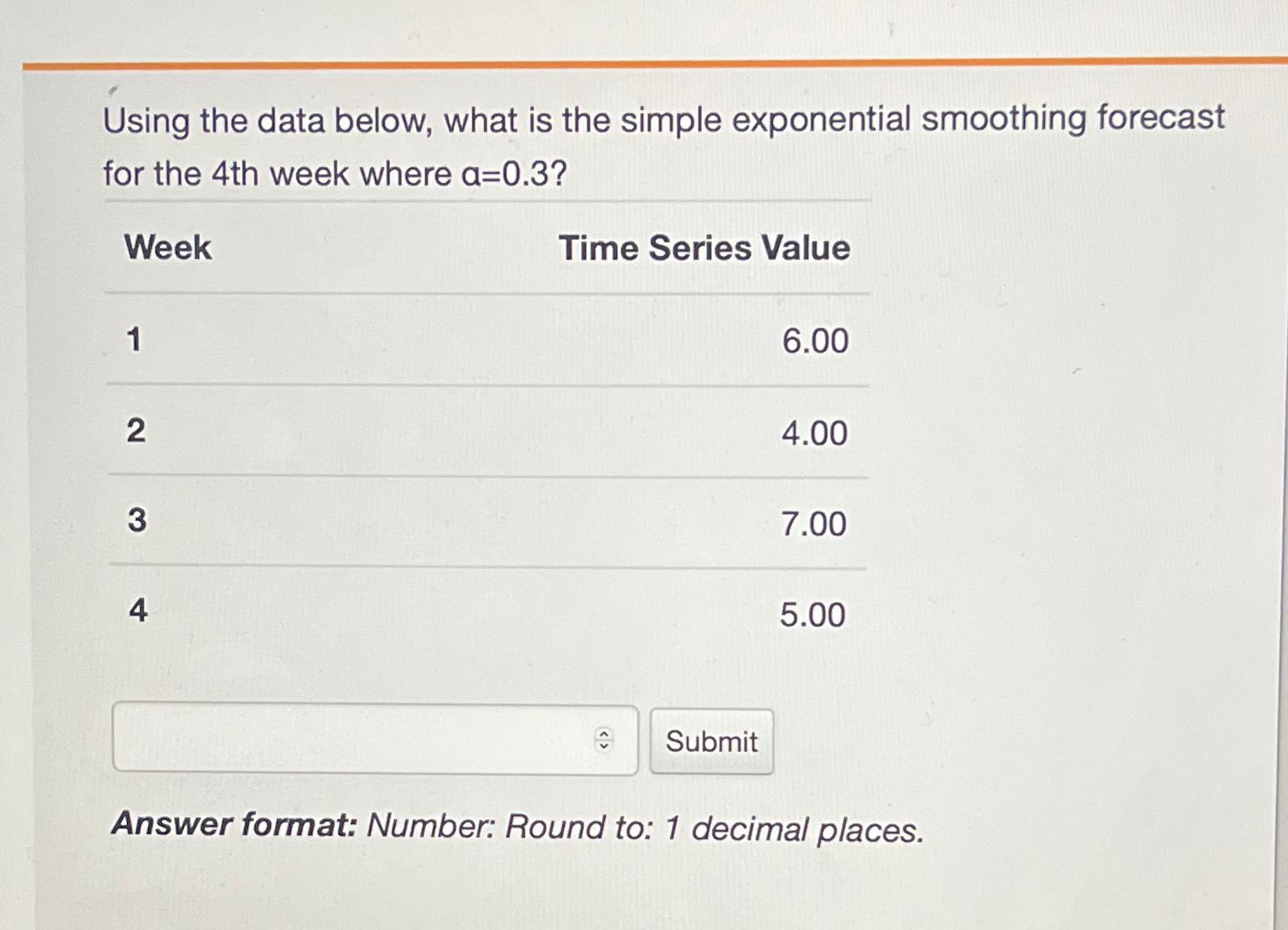 Solved Using the data below, what is the simple exponential | Chegg.com