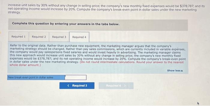 Solved Problem 6-29 (Algo) Changes in Cost Structure; | Chegg.com