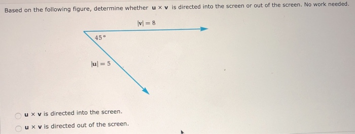 Solved Based on the following figure, determine whether ux v | Chegg.com