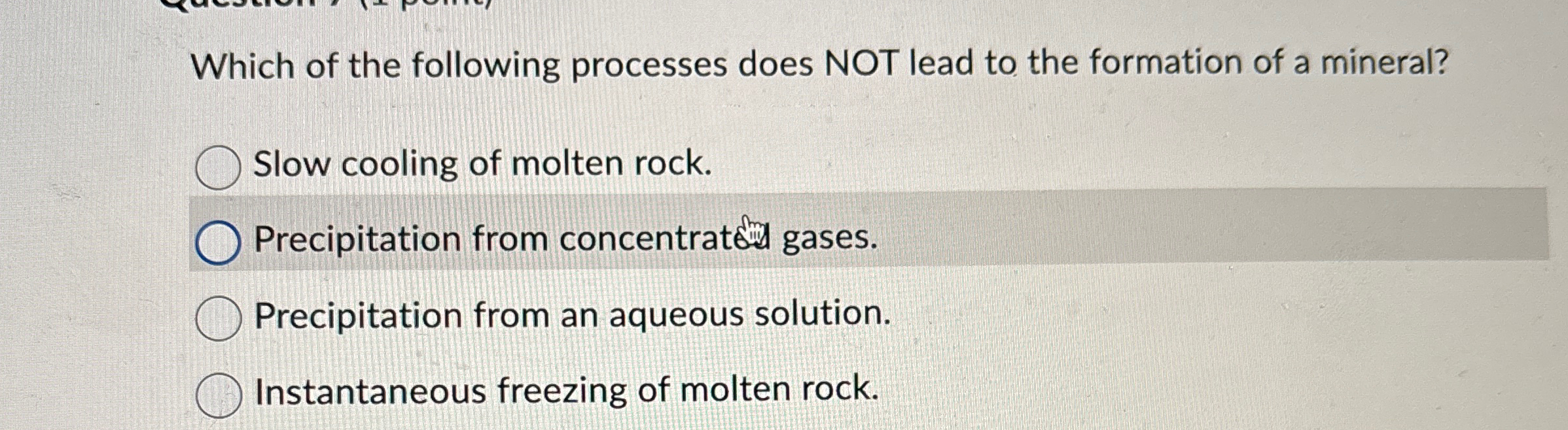 Solved Which of the following processes does NOT lead to the | Chegg.com