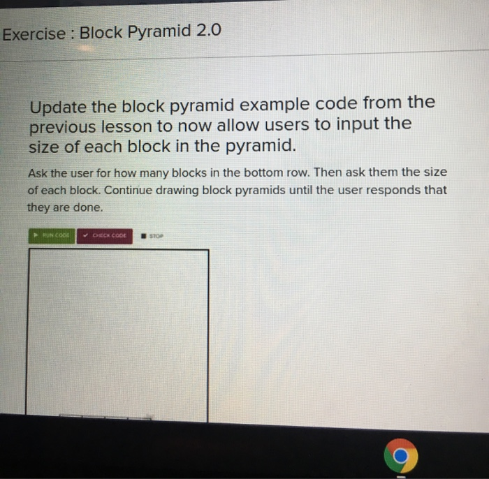 Exercise : Block Pyramid 2.0 Update the block pyramid | Chegg.com