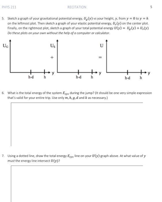 Solved 5. Sketch a graph of your gravitational potential | Chegg.com