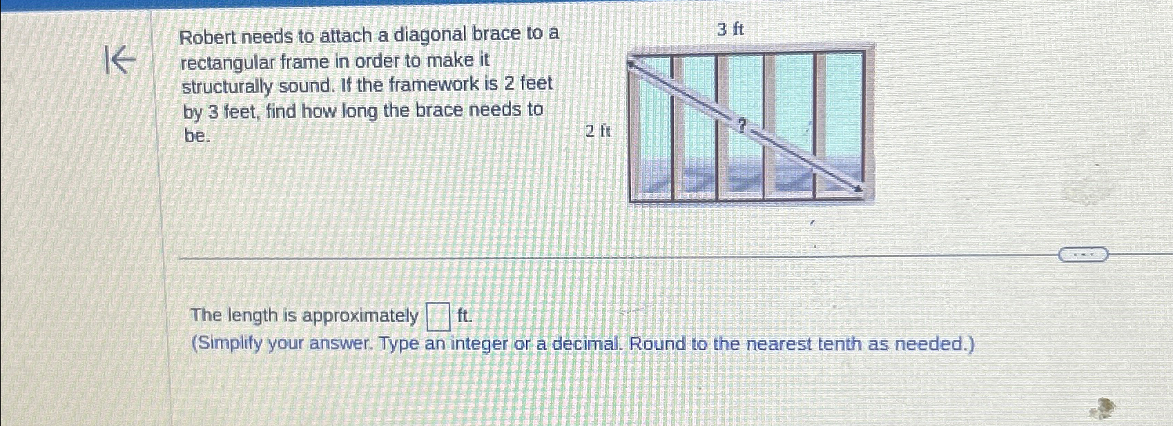 Solved Robert needs to attach a diagonal brace to a | Chegg.com