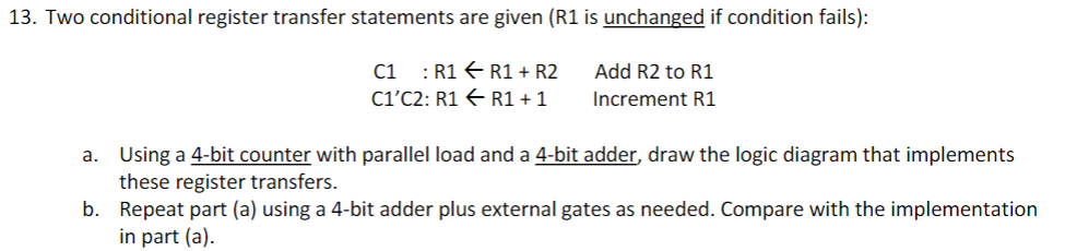Solved Two conditional register transfer statements are | Chegg.com