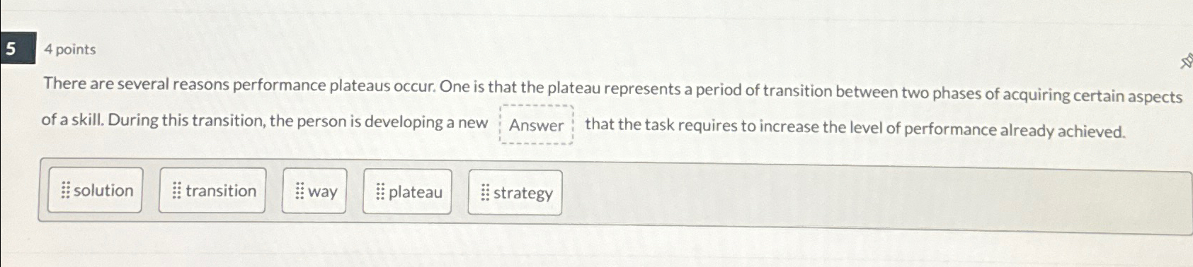Solved 54 ﻿pointsThere are several reasons performance | Chegg.com