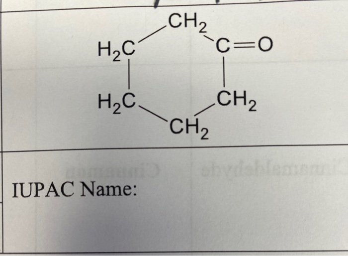 Solved CH2 C= H2C C=O H2C CH2 CH2 IUPAC Name: | Chegg.com