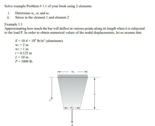Solved Solve example Problem #1.1 of your book using 2 | Chegg.com