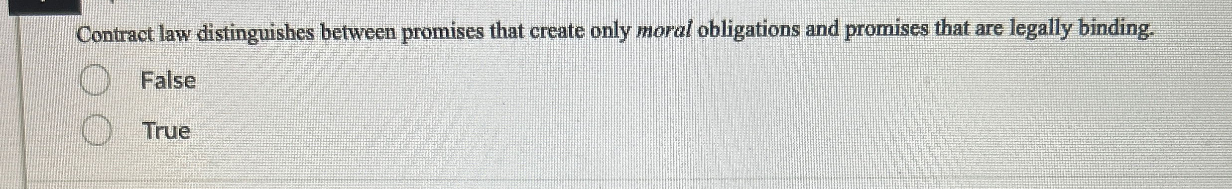Solved Contract law distinguishes between promises that | Chegg.com
