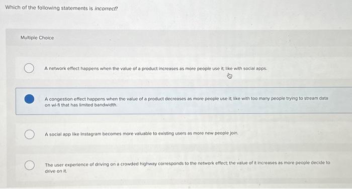 Solved Which of the following statements is incorrect? | Chegg.com