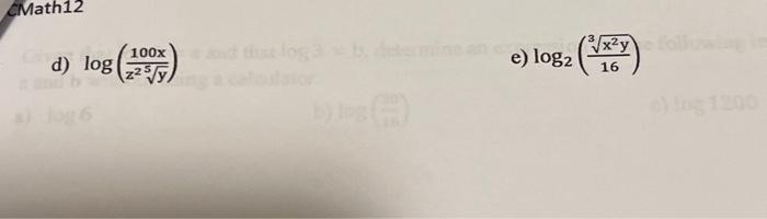 Solved 2. Use the logarithm laws to expand each of the | Chegg.com