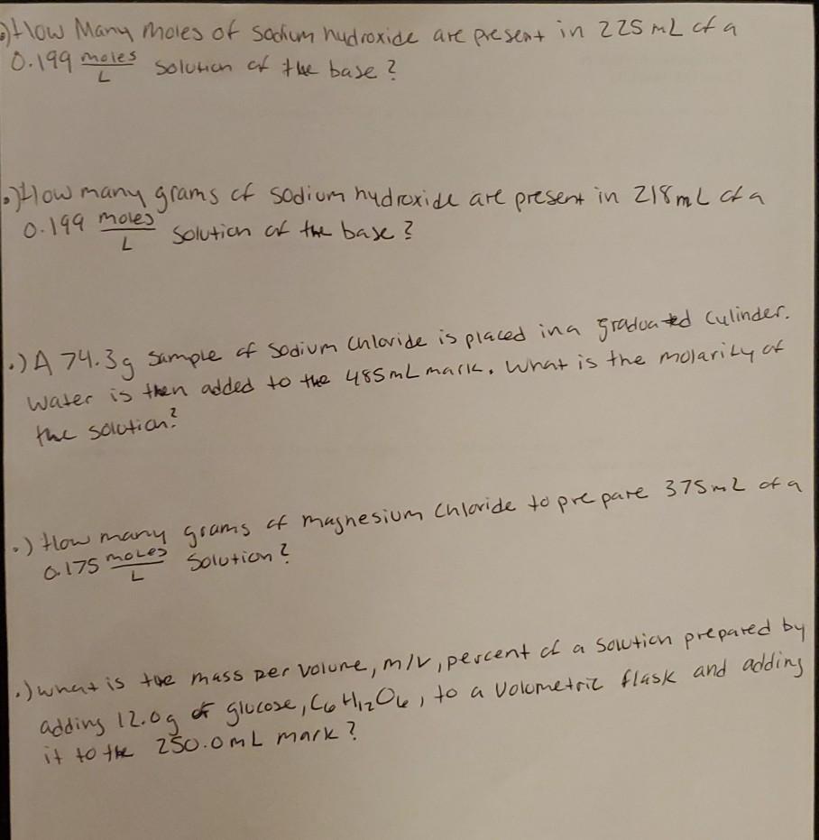 Solved How Many moles of sodium hydroxide are present in 225 | Chegg.com