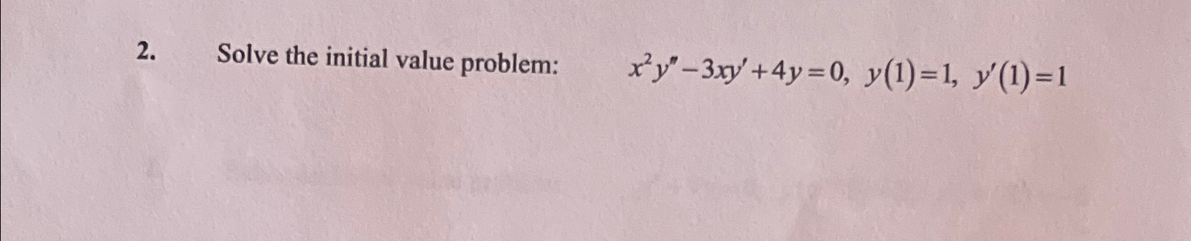 Solved Solve the initial value problem: | Chegg.com
