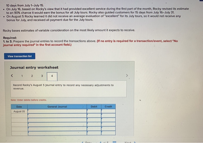 Solved Exercise 6-10 (Algo) Variable consideration - most | Chegg.com