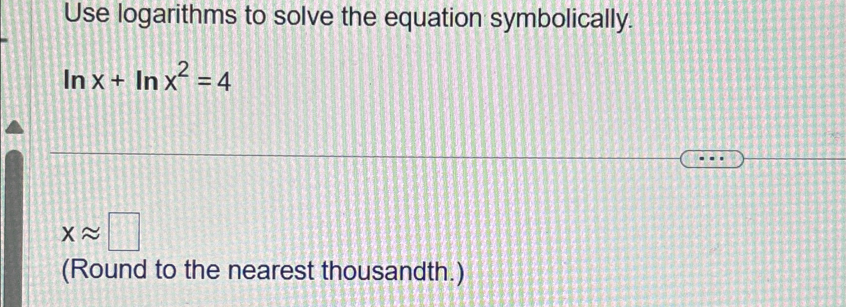 Solved Use logarithms to solve the equation | Chegg.com