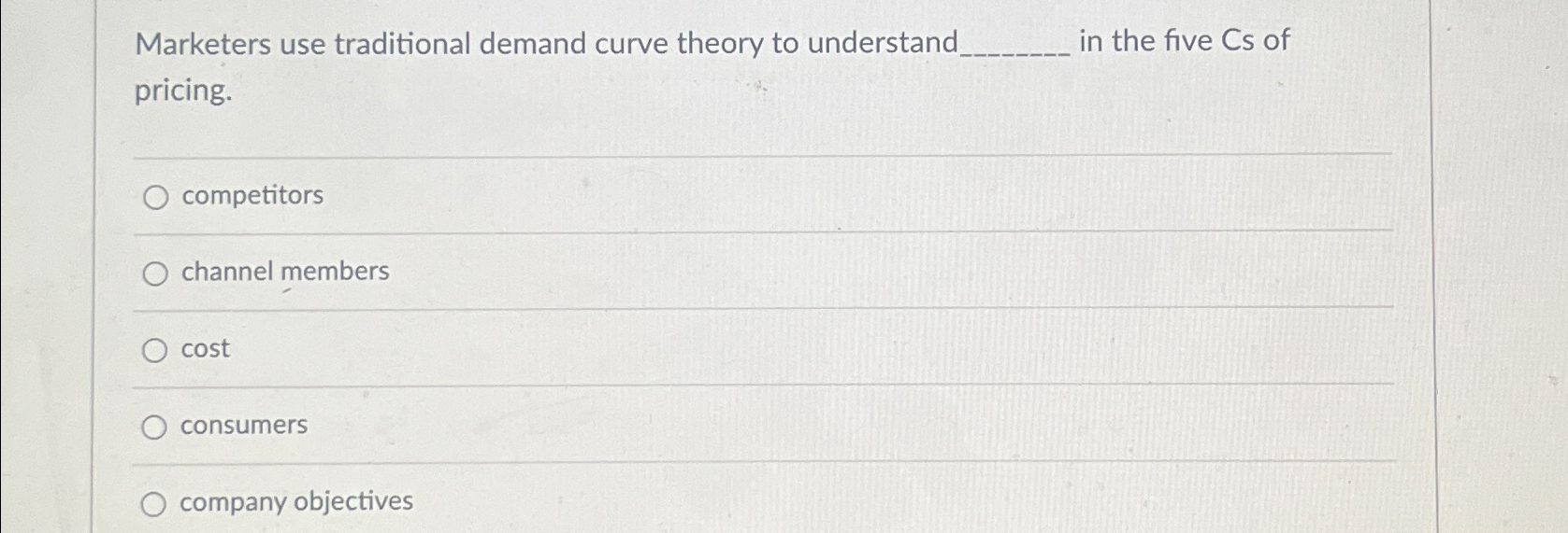 Solved Marketers use traditional demand curve theory to | Chegg.com