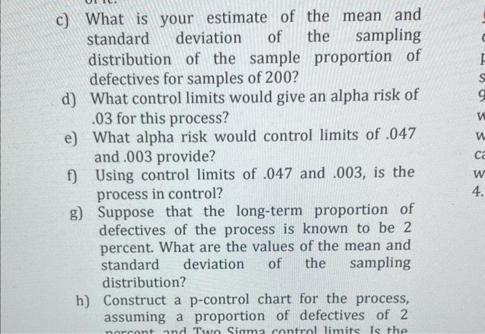 Solved For e) and d)how did I find Z using the alpha risk?? | Chegg.com
