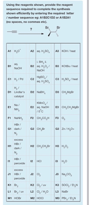 Solved Using the reagents shown, provide the reagent | Chegg.com