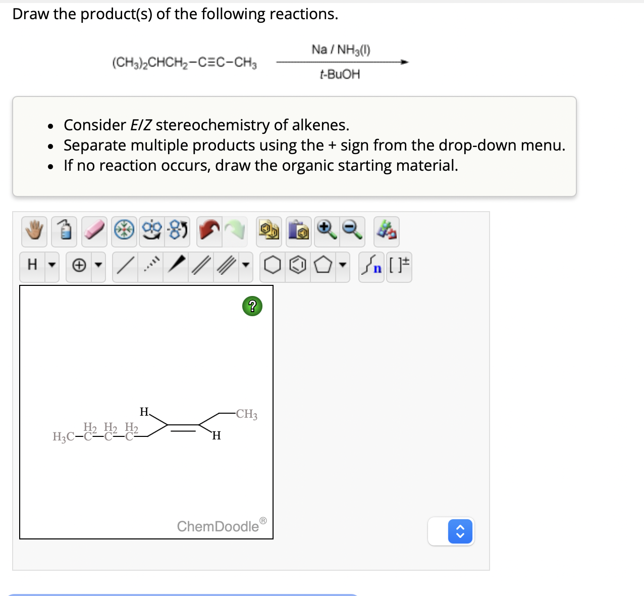 Solved Draw the product(s) ﻿of the following reactions. | Chegg.com