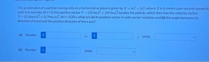Solved The acceleration of a particle moving only on a | Chegg.com